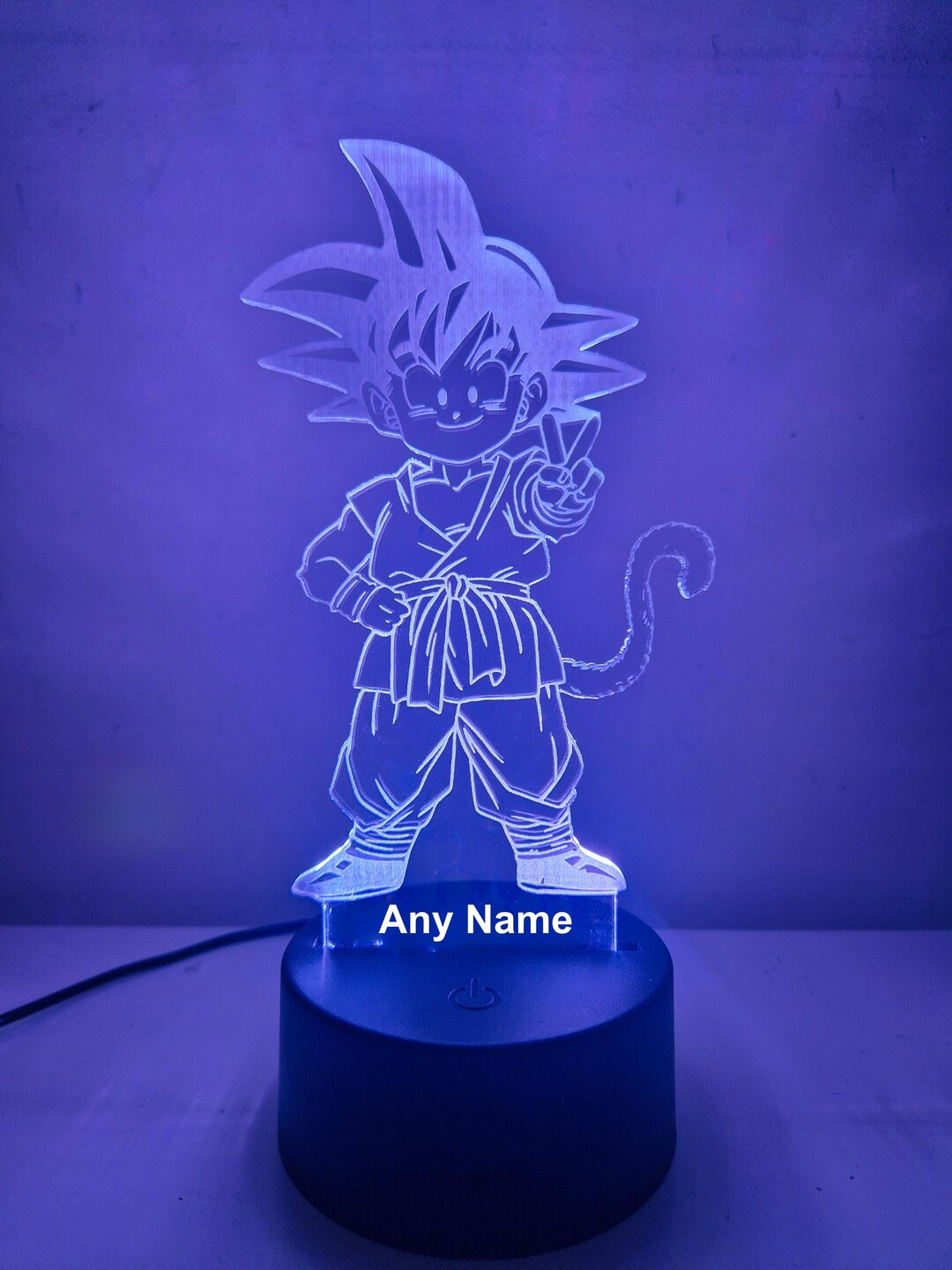 Personalised DBZ Goku Kid Night Light | Children's Light | Kids Bedroom ...