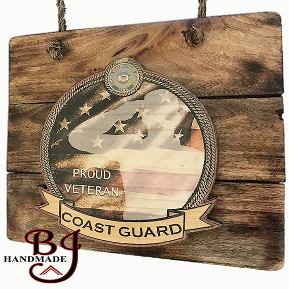 Handmade Welcome National Guard Proud Veteran sign smoked wood with ...