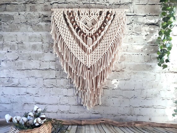 Small Macrame Wall Hanging Home Sweet Home Decor Custom | Etsy