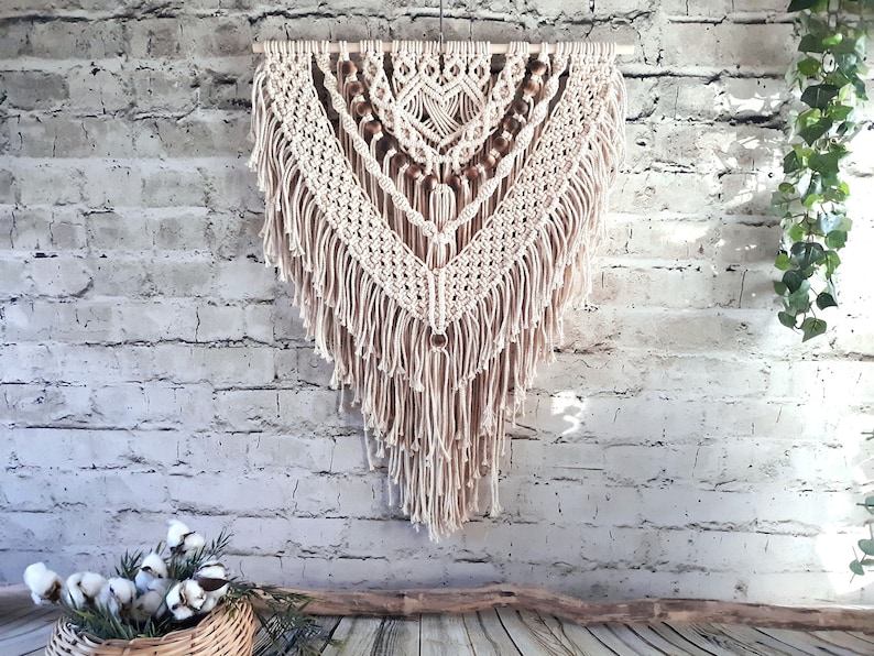 Small Macrame Wall Hanging Home Sweet Home Decor Custom | Etsy