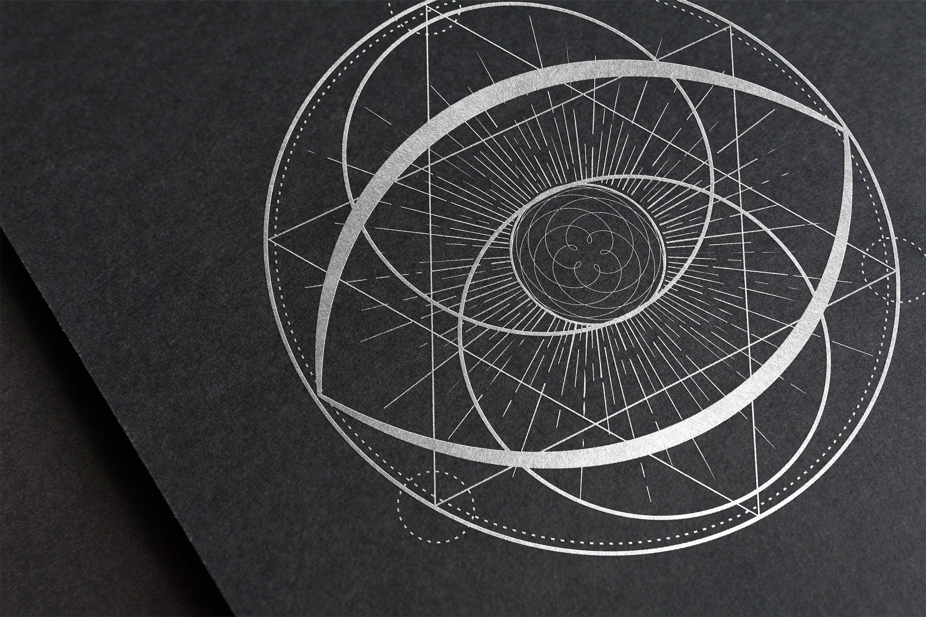 Unique Sacred Geometry Vesica Piscis Eye Logo Design for Spiritual ...