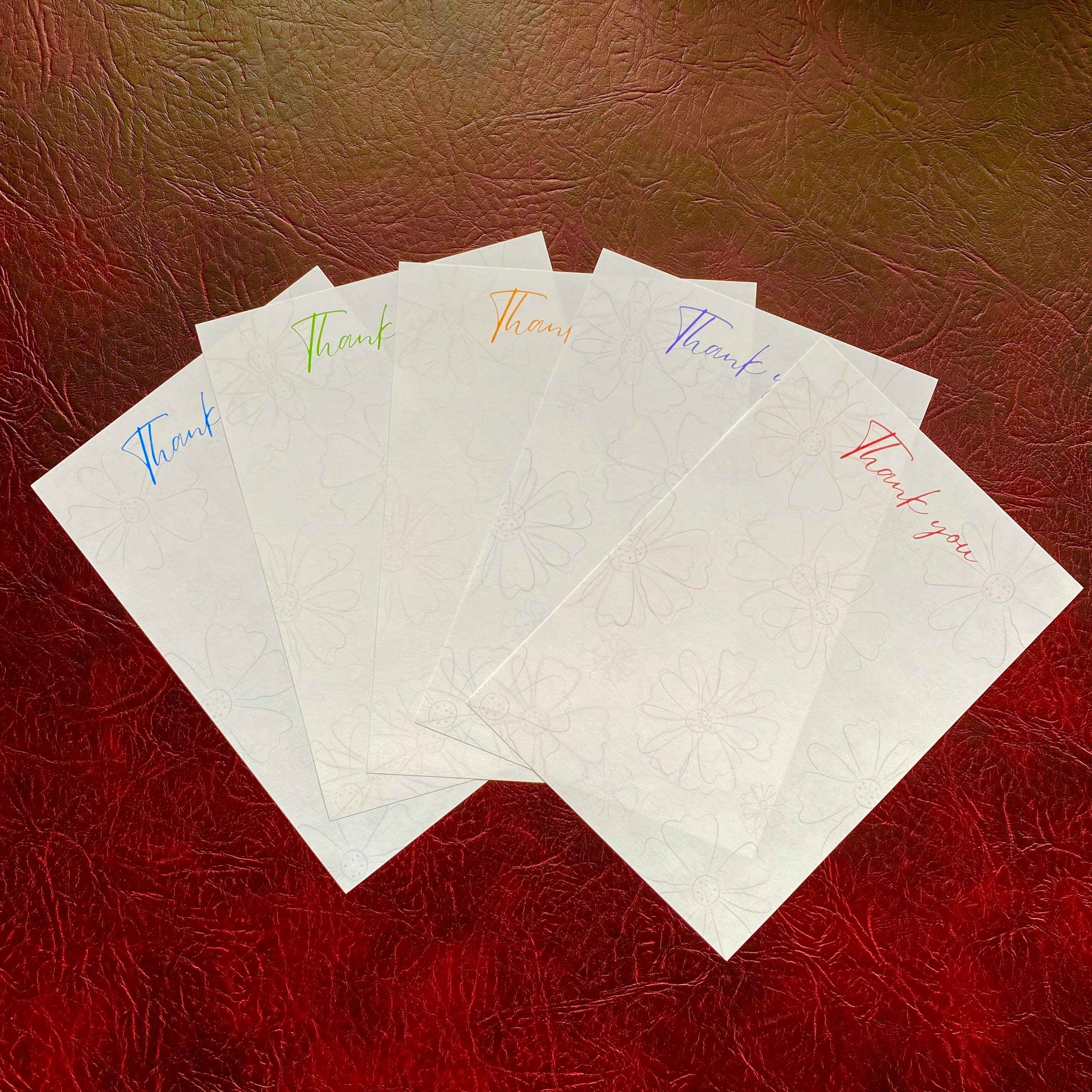 Thank You Letter Writing Set Perfect Gift A5 Paper Envelopes Labels ...