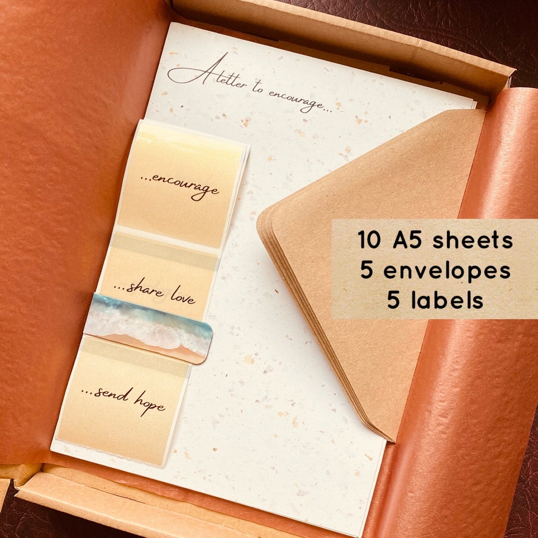 Recycled Paper Letter Writing Set: Coffee Extract Stationery - Etsy
