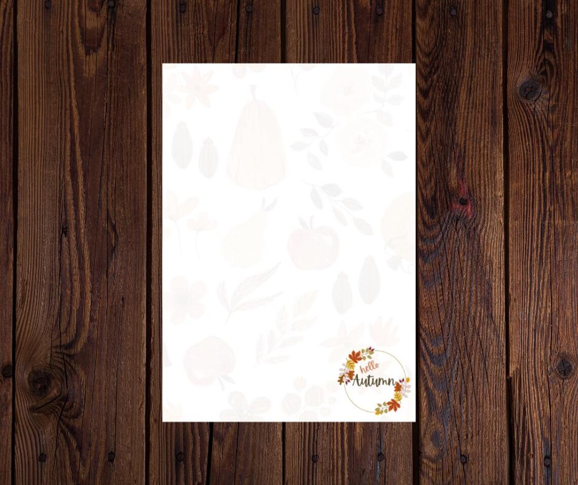 Printable Writing Paper PRINTABLE Stationery Autumn Letter Writing Set ...
