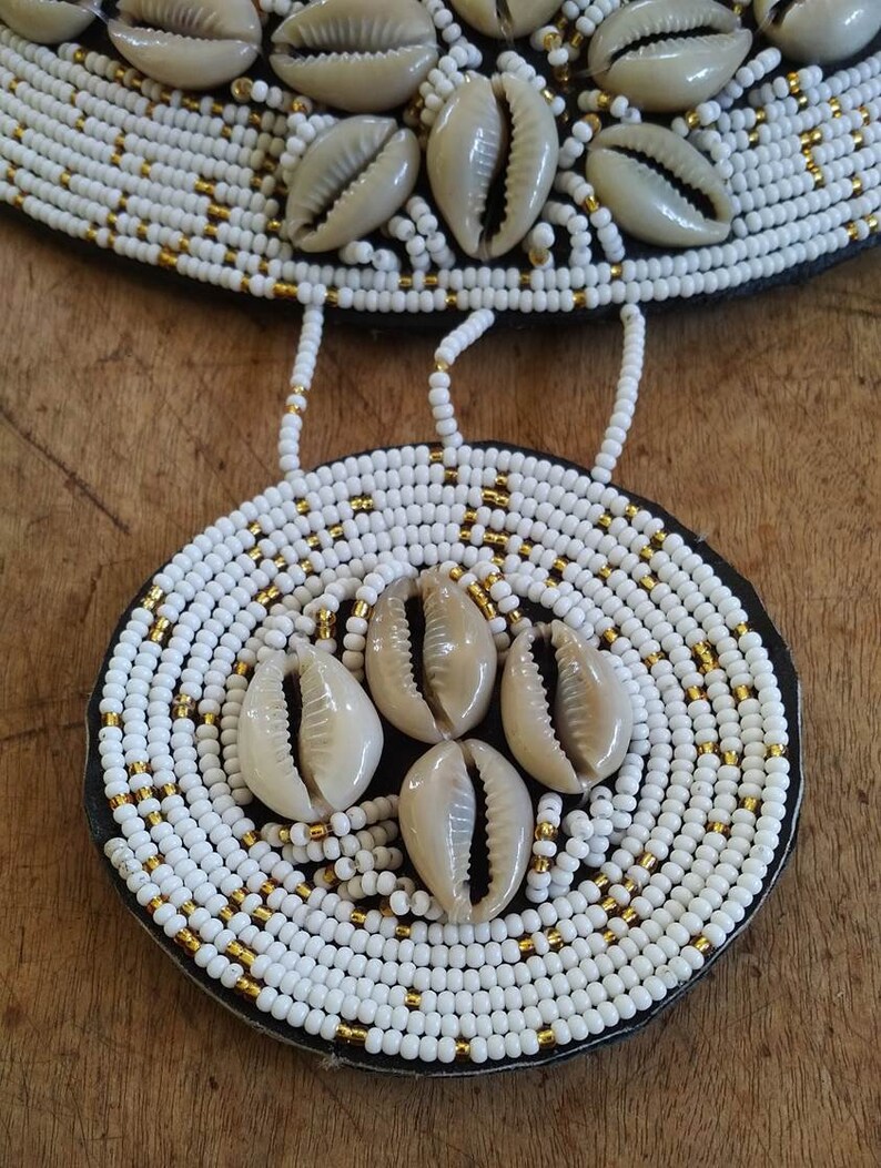 ON SALE Cowrie Shell Necklace African Jewelry Unique - Etsy