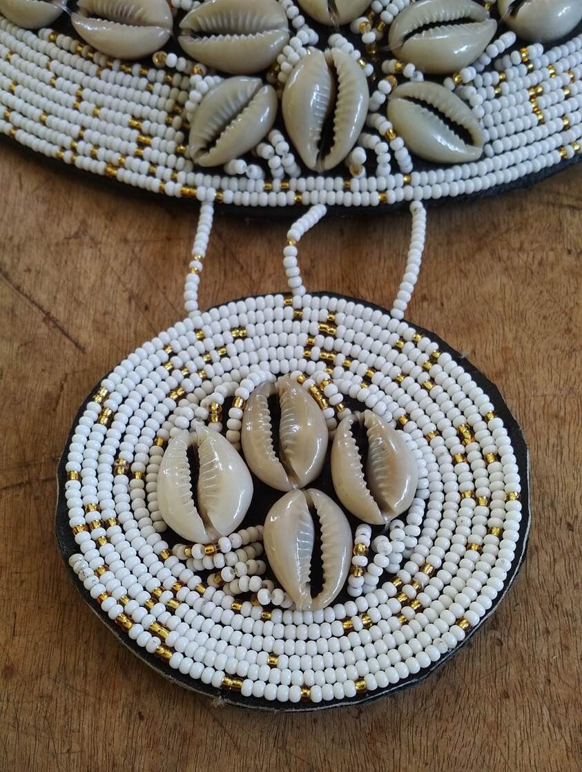 ON SALE Cowrie Shell Necklace African Jewelry Unique | Etsy