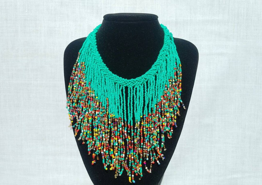African Beaded Jewelry Ethnic Necklace Gift for Her - Etsy