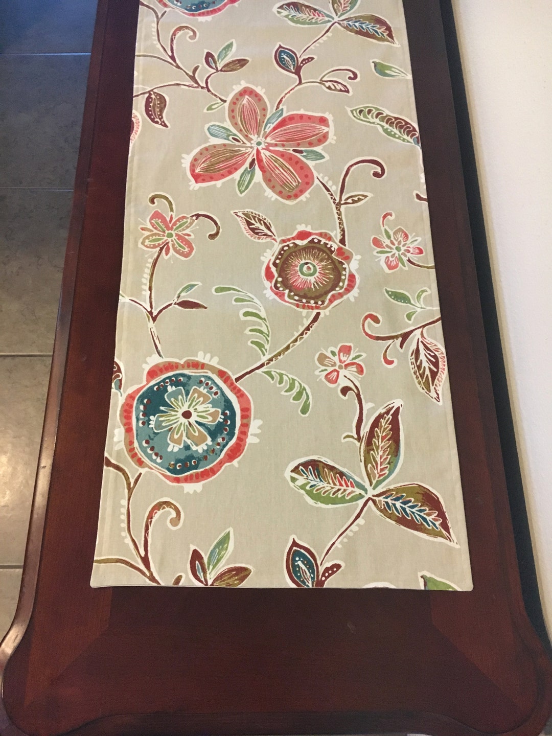 Floral Handmade Table Decor. Home Decoration. Summer Table Runner. Fall ...