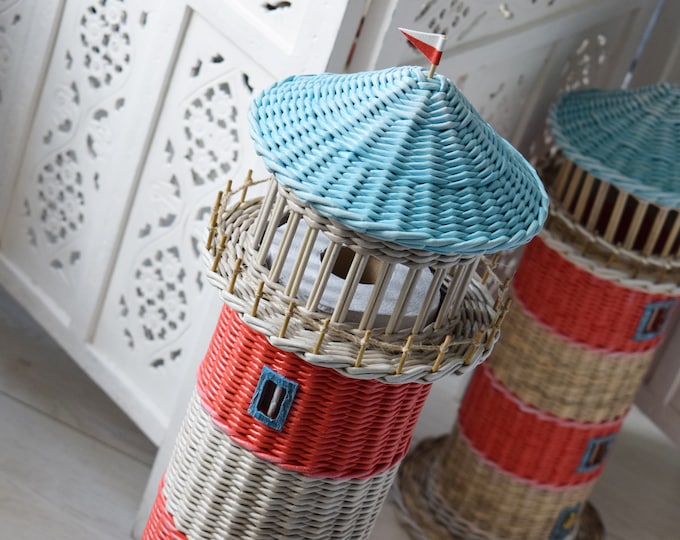 Lighthouse Decor Storage Toilet Paper Lighthouse Figurines Funny Toilet ...