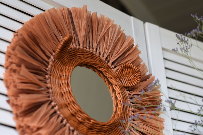 Redhead Lion Wicker Mirror Wall Hanging Safari Nursery Round - Etsy