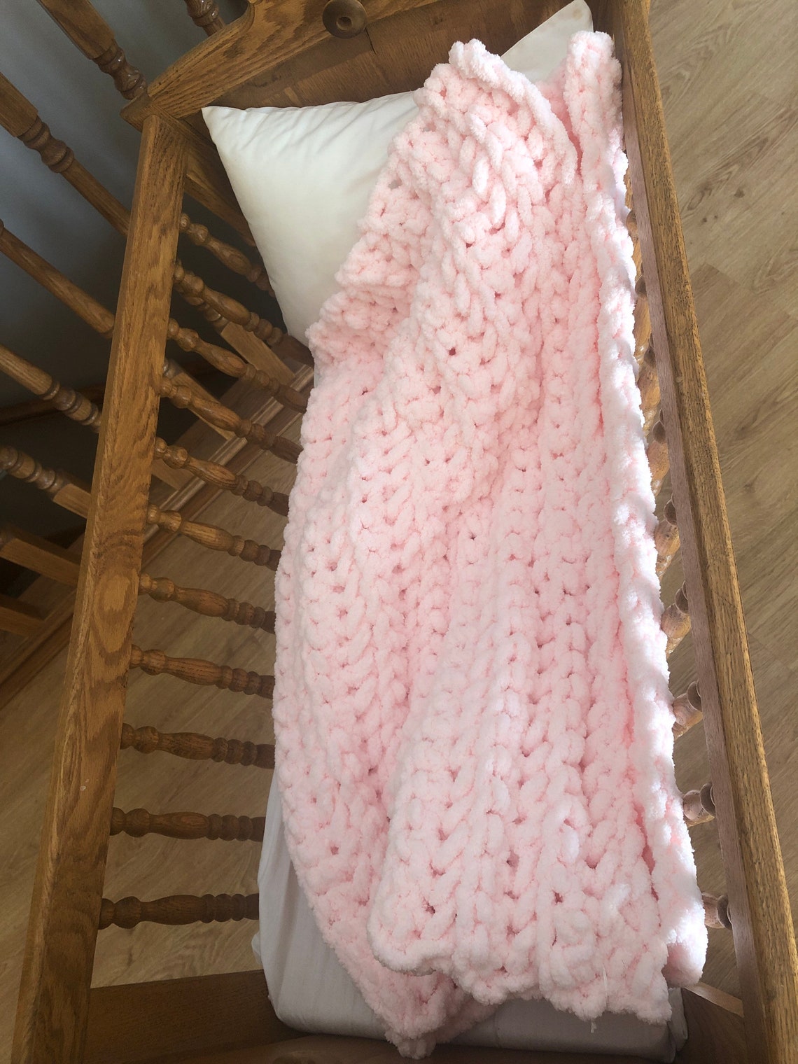 Chunky Pink Baby Blanket Handmade Baby Blanket Baby Girl - Etsy