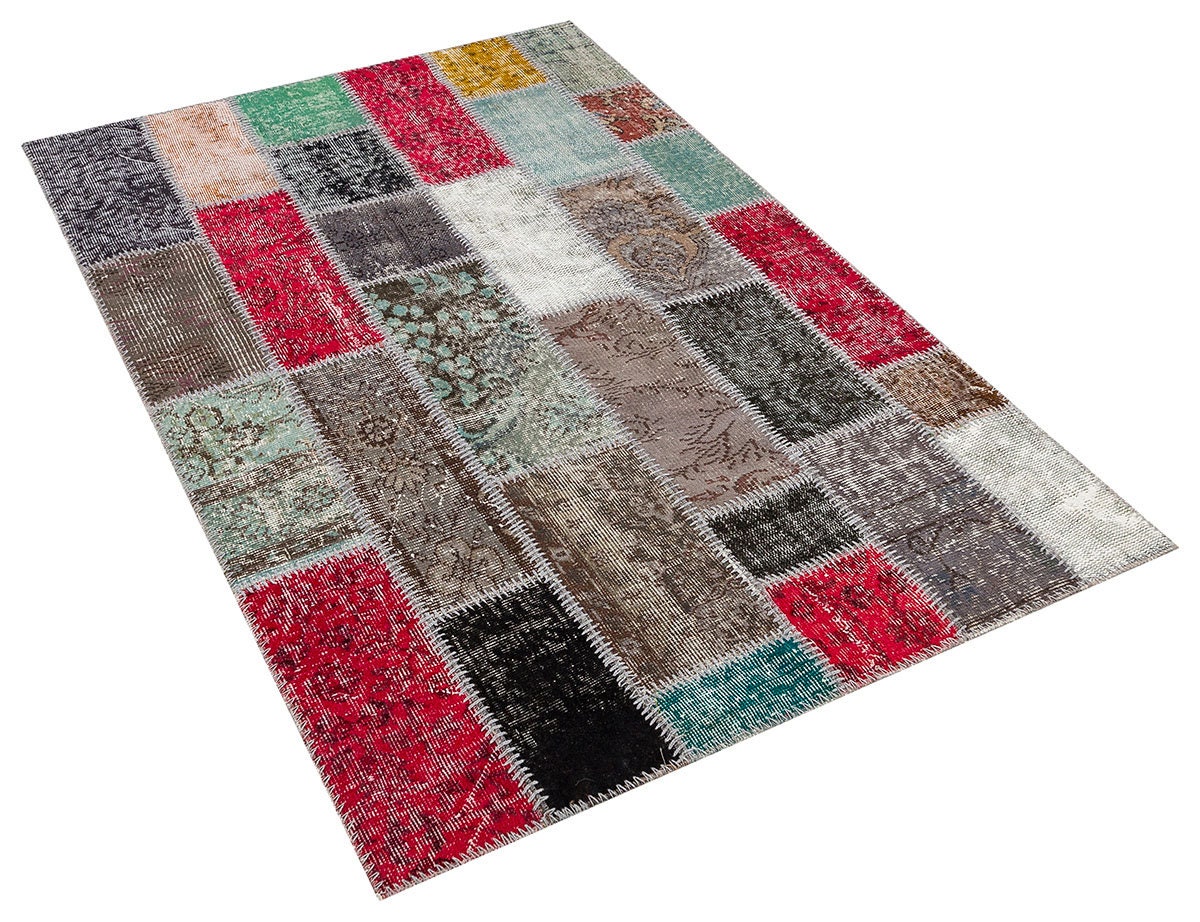 Turkish Rug, 5.6x7.7 Ft, Patchwork Rug, Anatolian Rug, Modern Rug ...