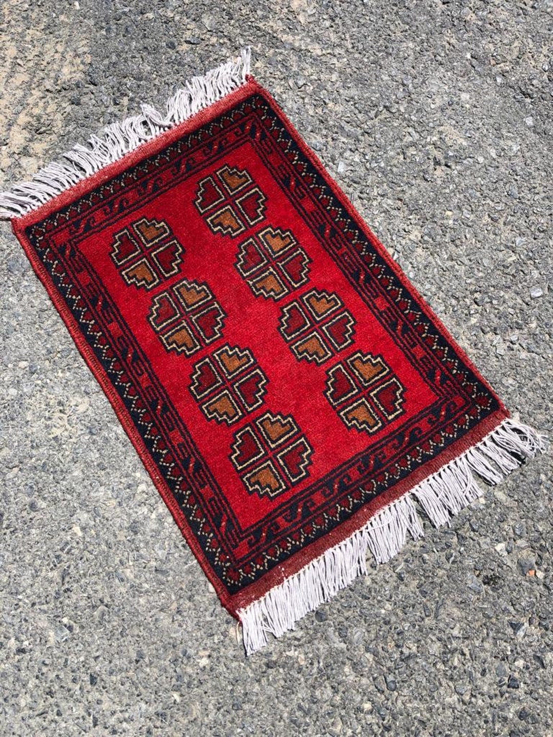 Afghan Rug 1'4''x1.9'ft Handmade Afghan Rug - Etsy