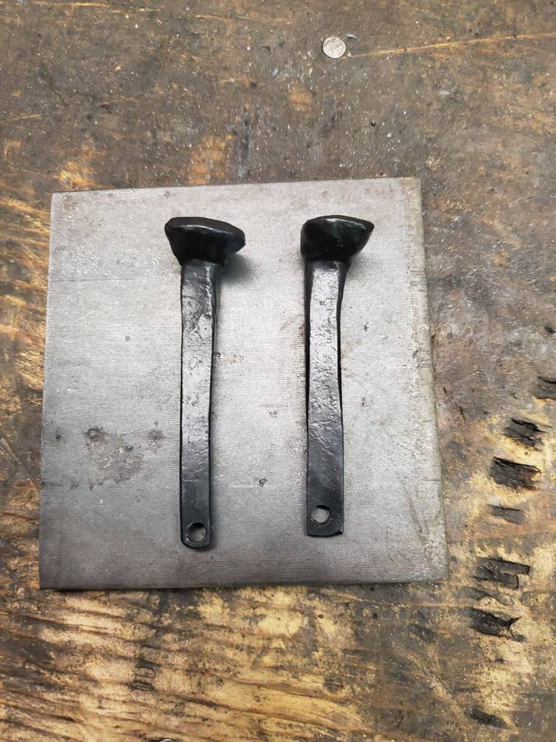 Hand Forged Mini Railroad Spike Keychain Trinket - Etsy