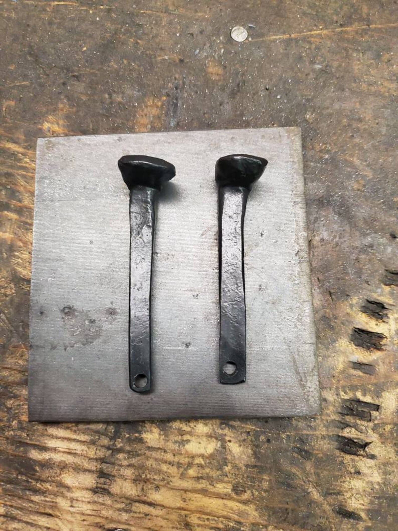 Hand Forged Mini Railroad Spike Keychain Trinket - Etsy