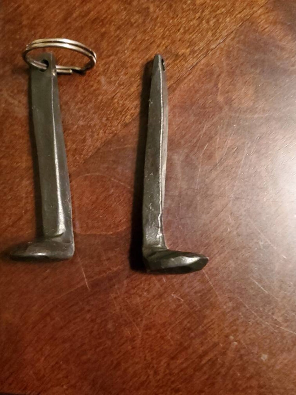 Hand Forged Mini Railroad Spike Keychain Trinket - Etsy