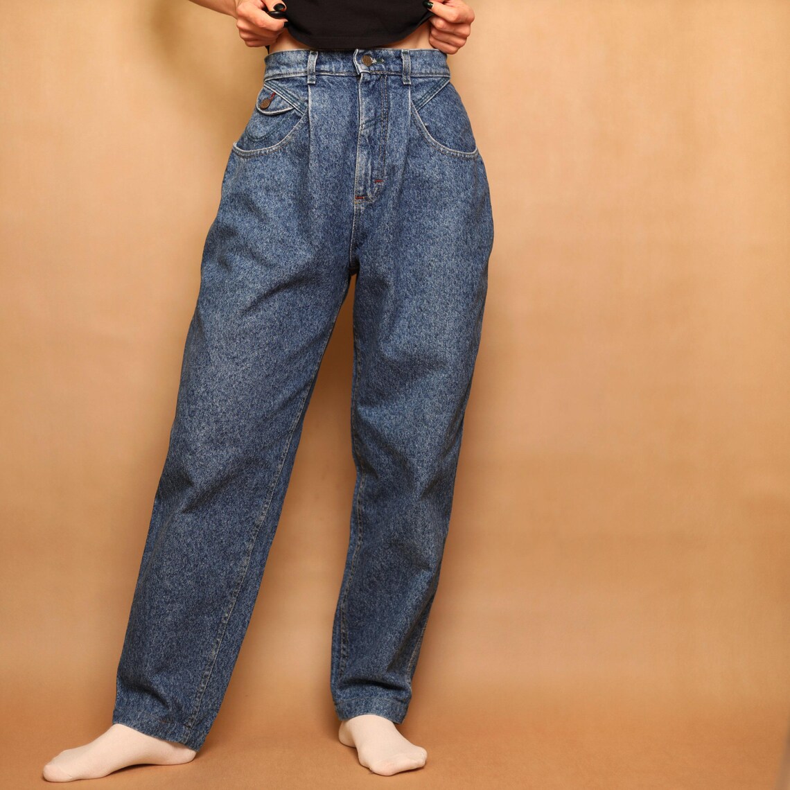 LEE Jeans Size 25 Balloon Fit and Pleated Front, 80s Acid Wash LEE ...
