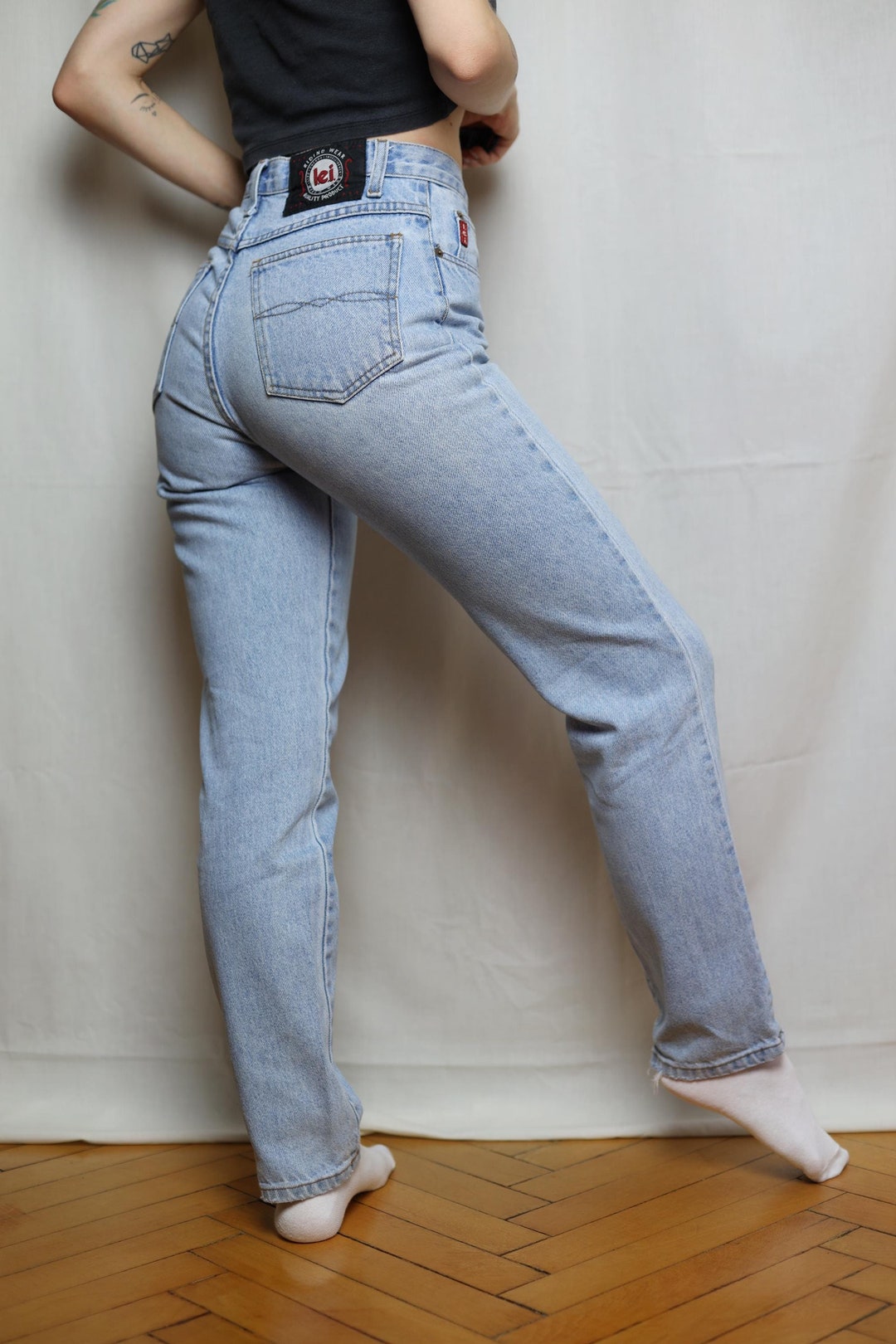 90s L.E.I. Jeans Light Blue Size W27-28, Riding Wear Jeans Slim Fit - Etsy
