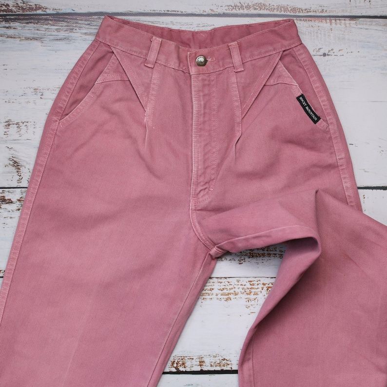 Pink Rocky Mountain Jeans W25-26 L31, Pleated Front Western Style ...