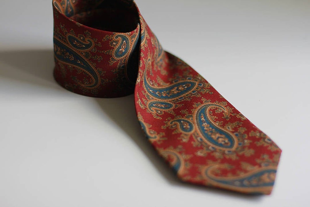 Corbata/corbata vintage con estampado floral abstracto. Accesorio ...