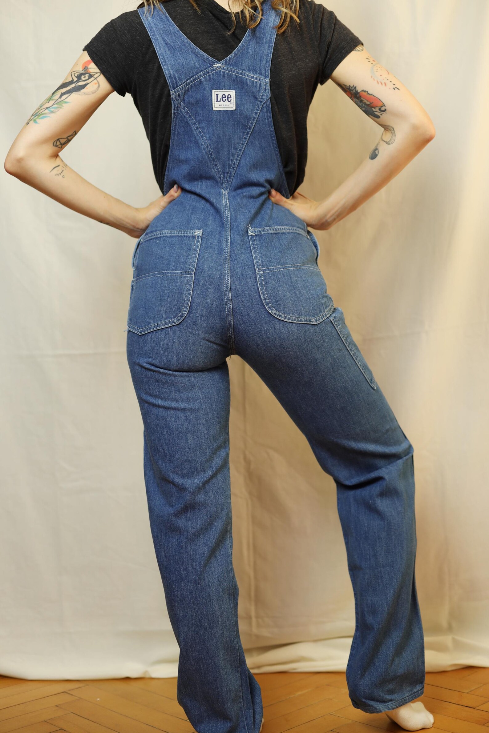 1970s LEE Denim Bib Overalls, Blue Jelt Denim Dungarees - Etsy