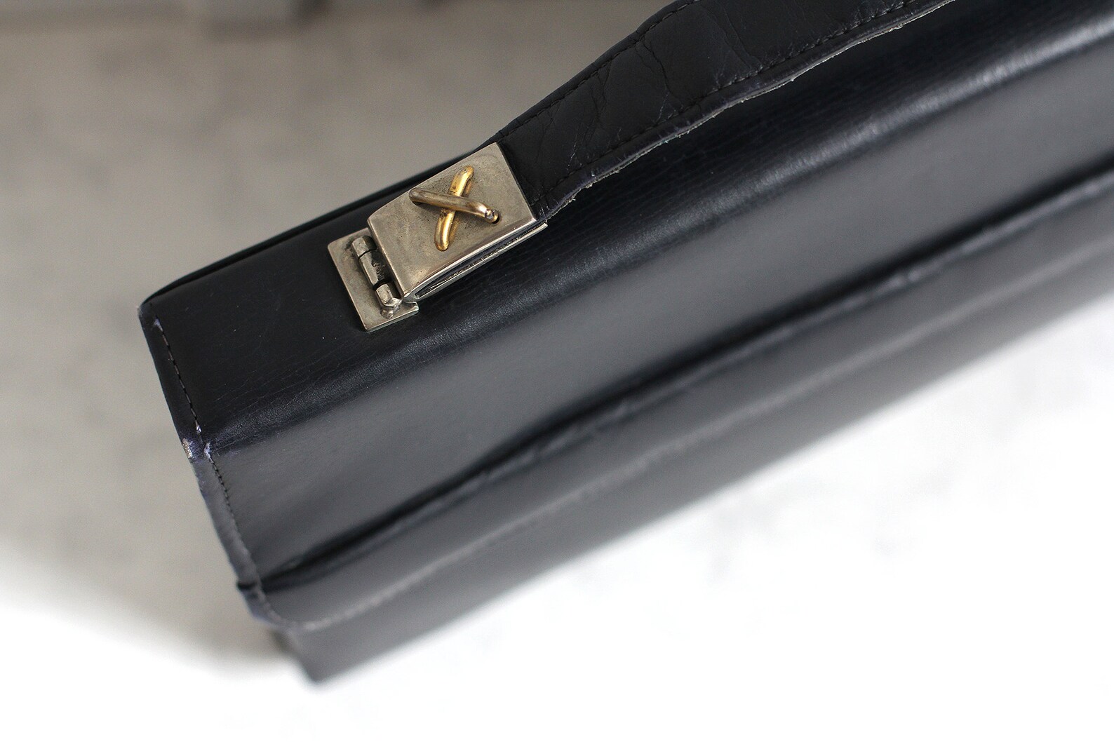 Top Handle Bag, Vintage Rectangle Leather Handbag - Etsy