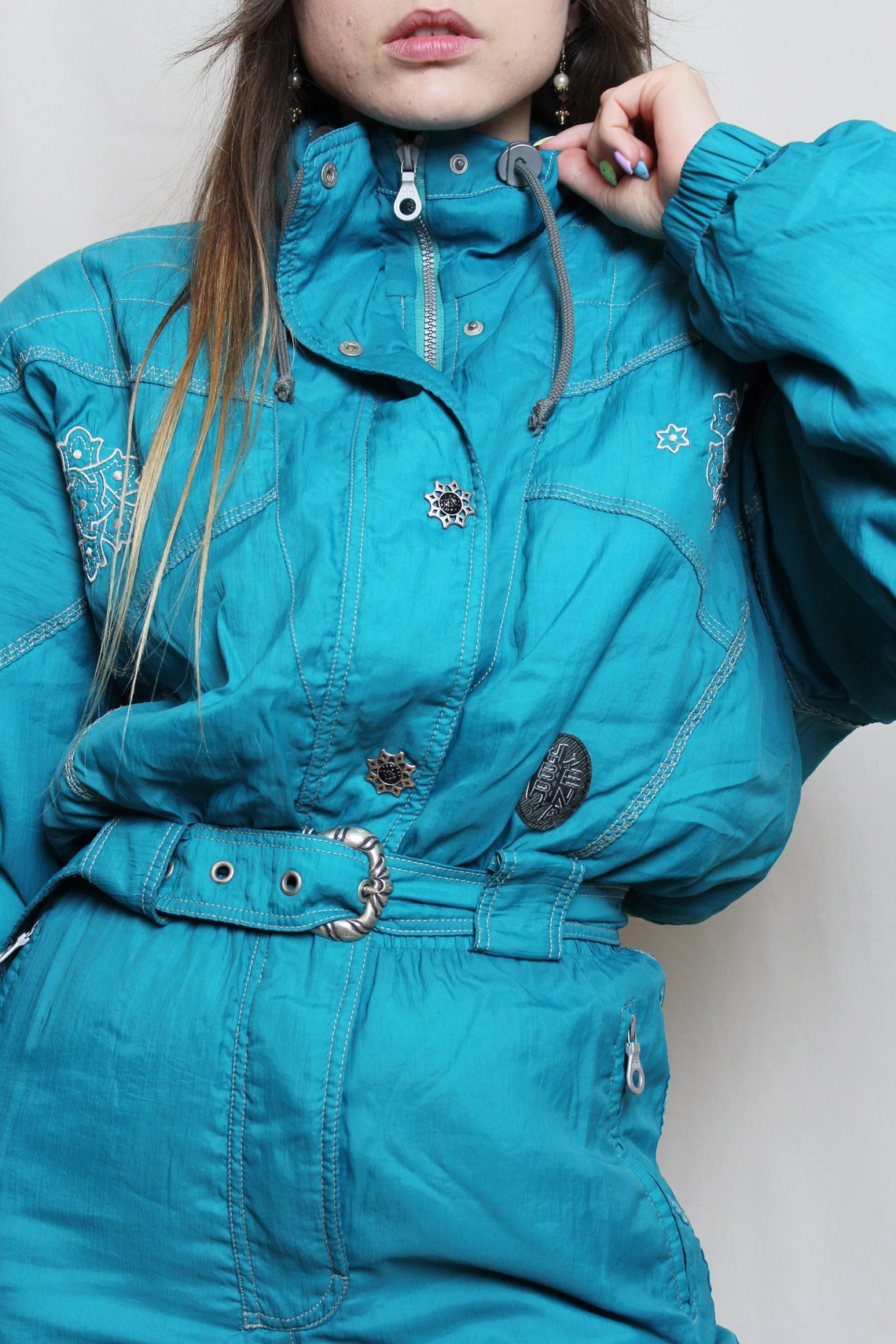 Women's Winter Ski Suit HIBERNIA Vintage Turquoise Ski - Etsy