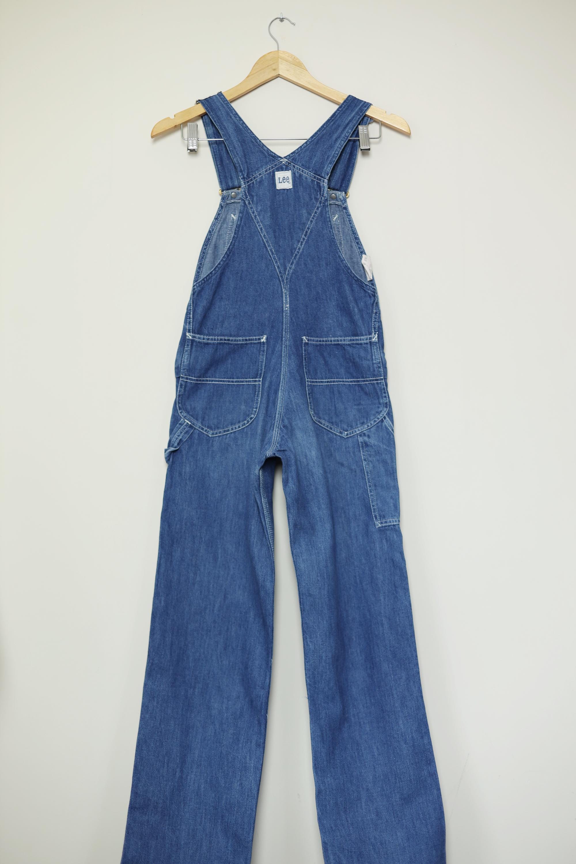 70s LEE Bib Overalls, Blue Jelt Denim Dungarees - Etsy