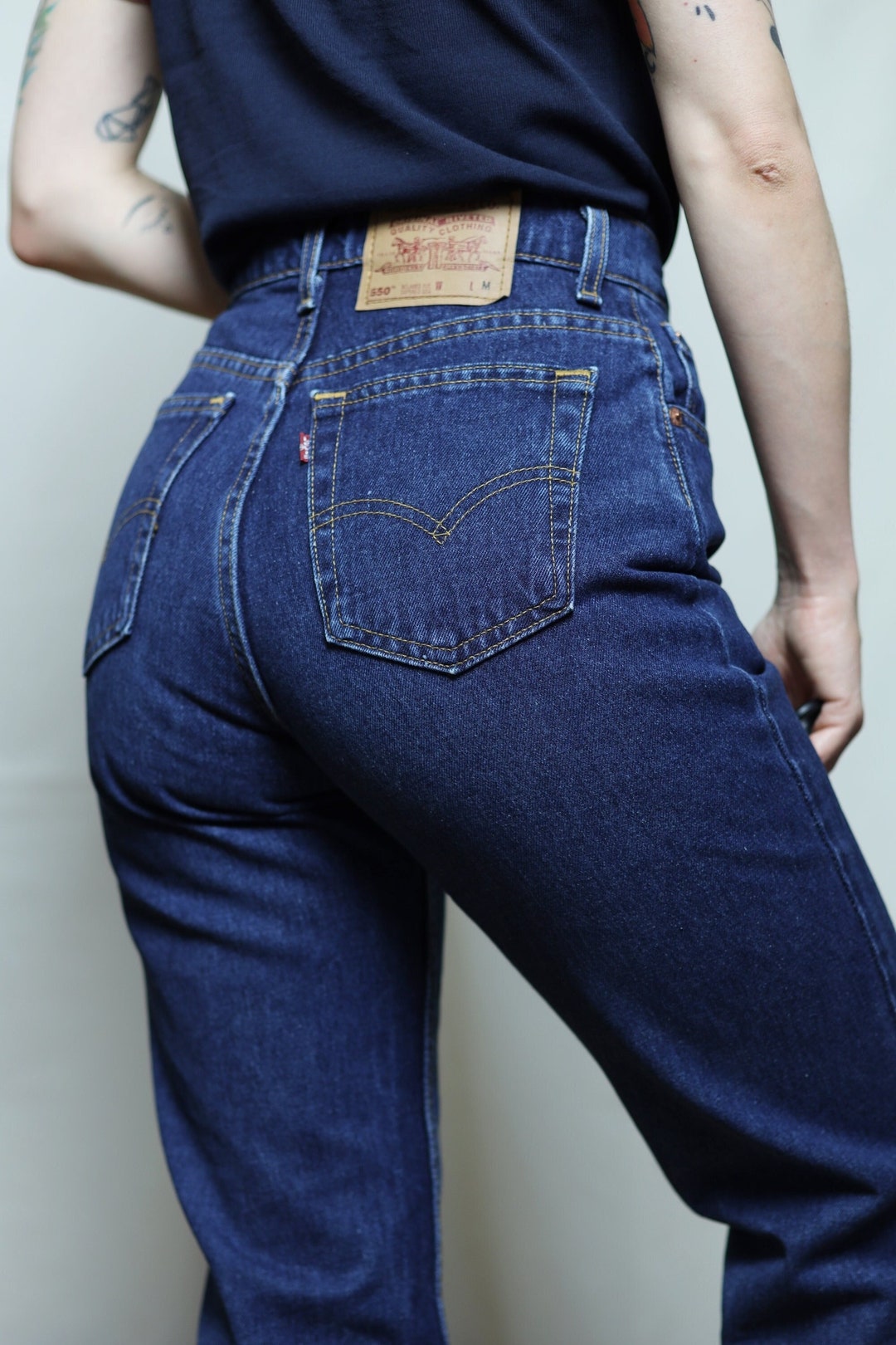 Levi's 550 Size 27 Jeans USA, Vintage Dark Blue Levi's W27 L32 - Etsy