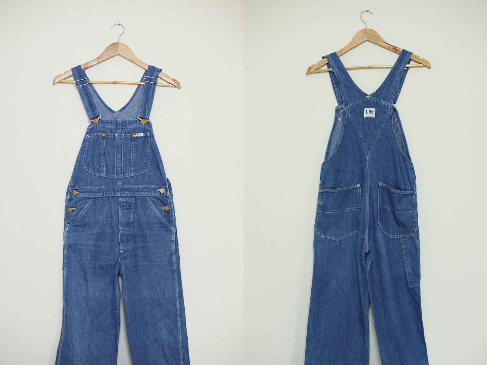 1970s LEE Denim Bib Overalls, Blue Jelt Denim Dungarees - Etsy