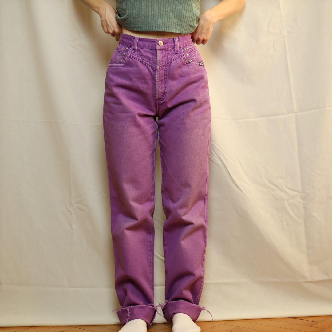 ROCKY MOUNTAIN Jeans W26 L32, Western-style Purple Violet Bareback ...