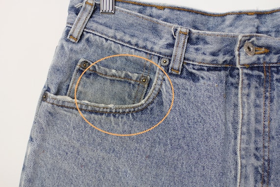 LEVI'S 627 jeans orange tab worn trashed, 90s destroy… - Gem