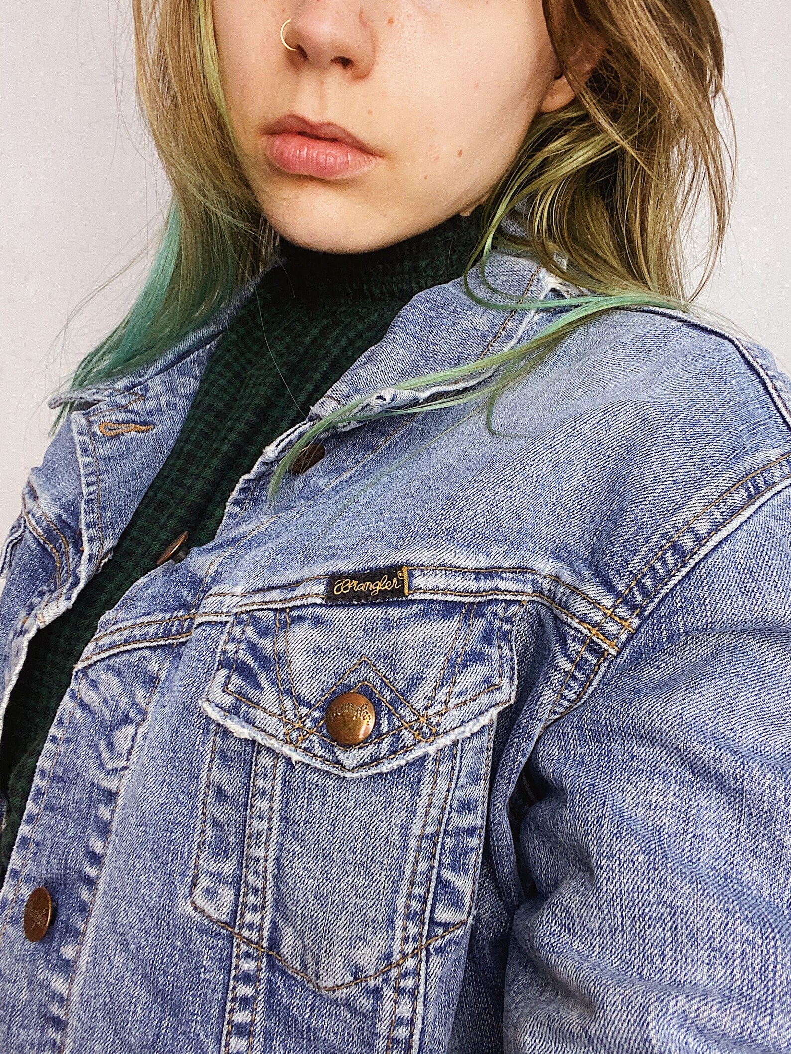 WRANGLER Vintage Denim Jacket Cut and Frayed Jean Jacket in - Etsy