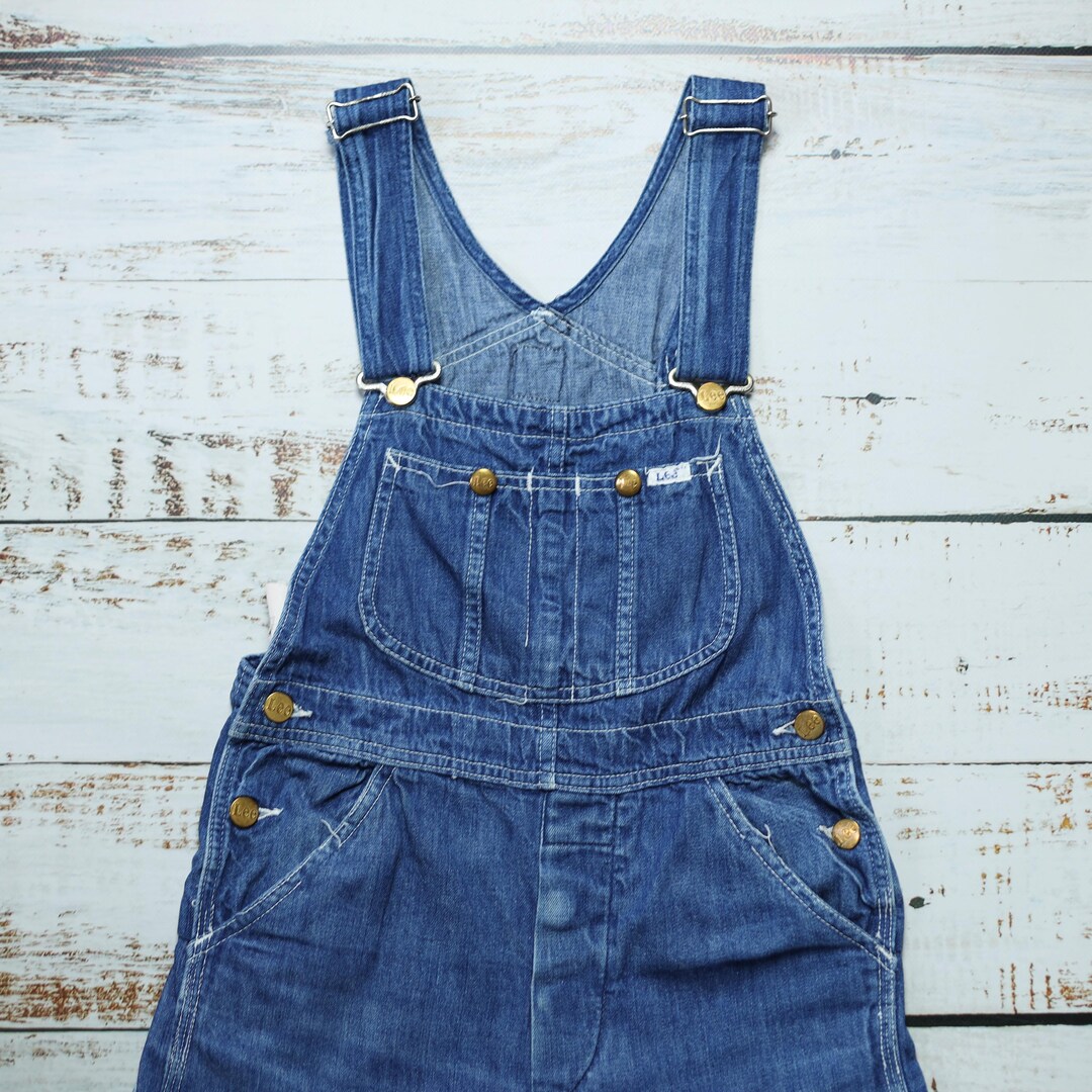 70s LEE Bib Overalls, Blue Jelt Denim Dungarees - Etsy
