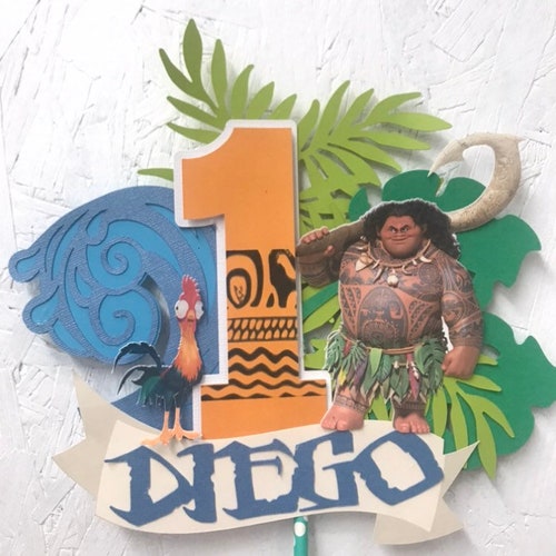 Maui Cake Topper Personalized Cake Topper Custom Cake - Etsy