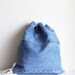 Denim Drawstring Backpack Made Out of Mid Blue Levi's - Etsy