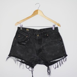LEE Black Shorts, Acid Wash Denim Cut Offs * Size Large 32 W32 - Etsy