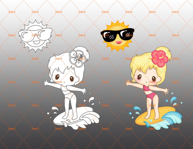 Mega Pack Digistamp + Clipart Primavera Verano, Verano Divertido, Hojas ...