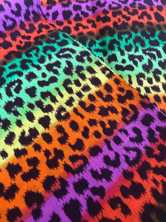 Lovely Ankara Animal Print Brown Leopard Print and Rainbow | Etsy