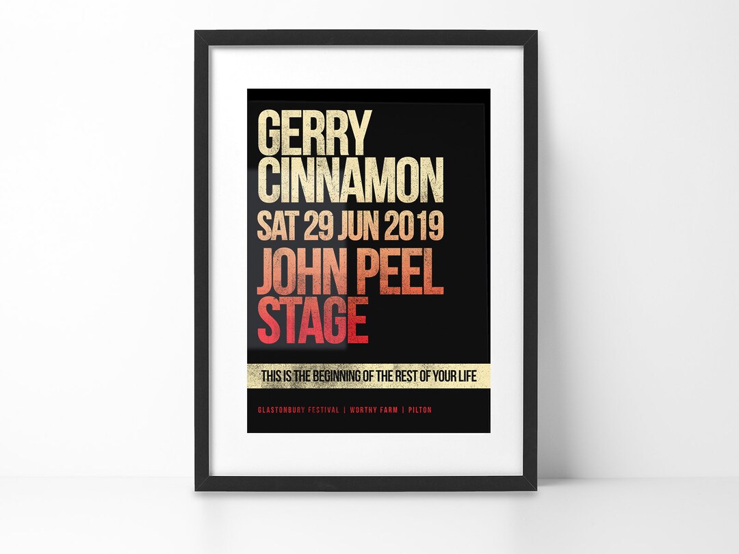 Gerry Cinnamon Poster Art Print / Artwork / Cadre de boîte en - Etsy France