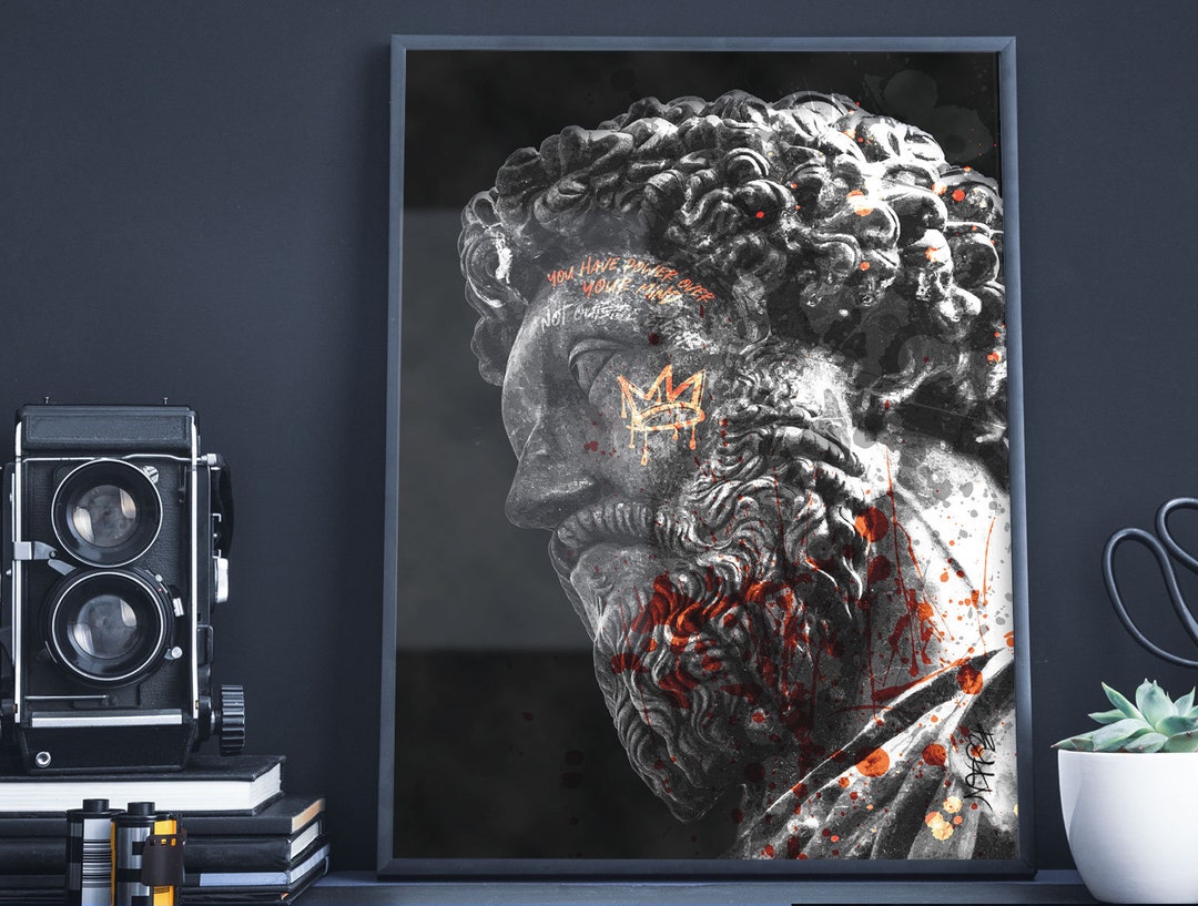 Roman Emperor Art Print - Graffiti Motivational Poster - Matte Archival ...