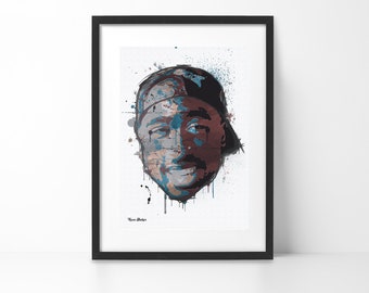 Tupac Shakur Art Print Poster Office Home Decor Hip Hop - Etsy