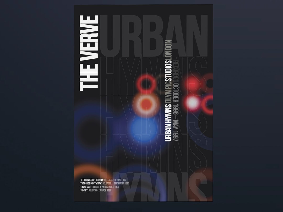 The Verve 'urban Hymns' Album Art Print - 90s Britpop Music Poster - Etsy