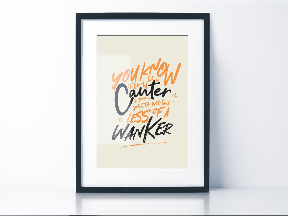 Gerry Cinnamon Poster Art Print / Artwork / Canter Lyrics / | Etsy