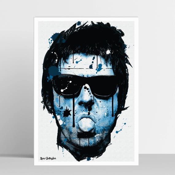 Liam Gallagher Blue Graffiti Print / Digital Art / Oasis Print | Etsy