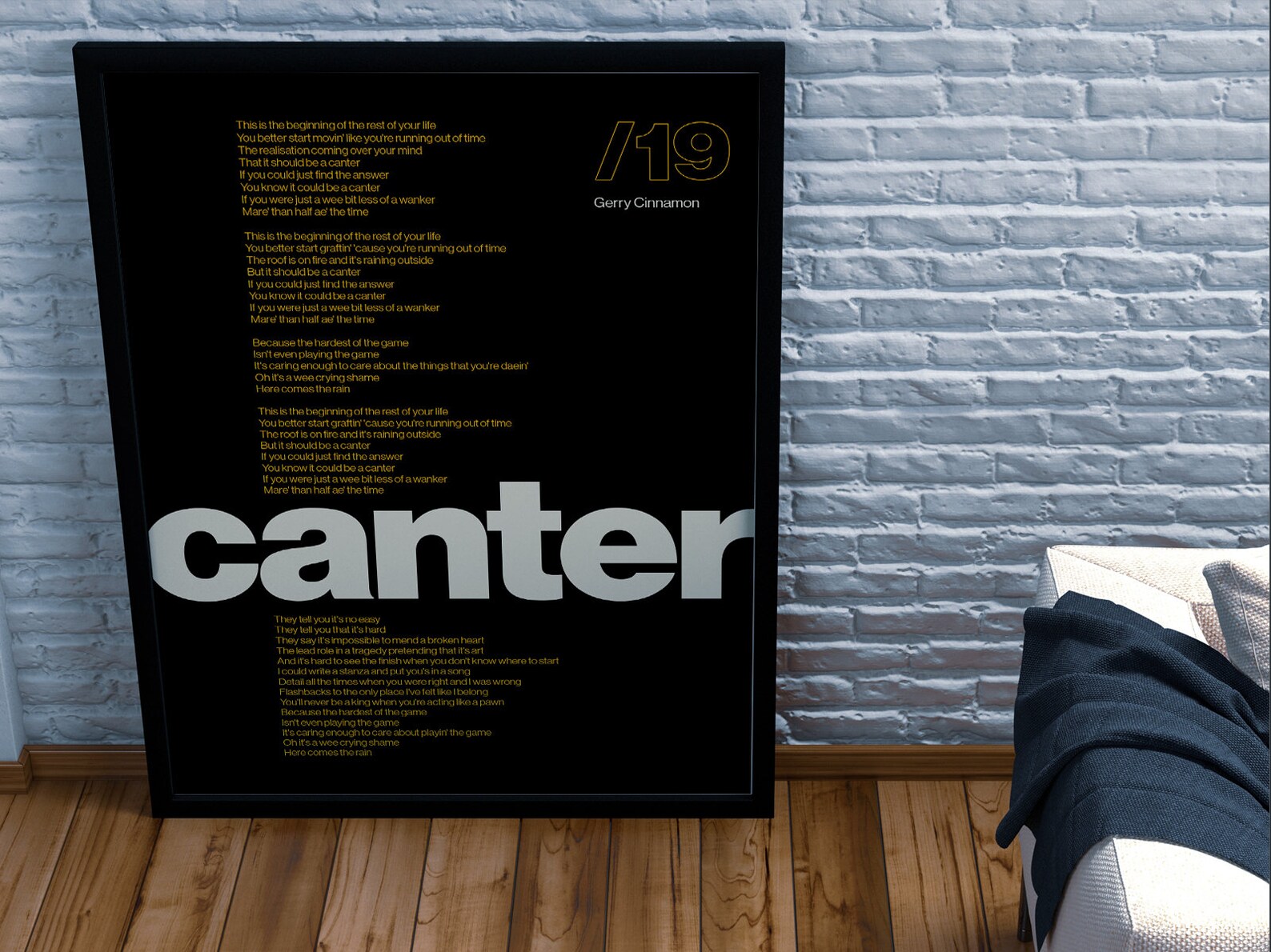 Gerry Cinnamon Poster Art Print / Artwork / Canter Lyrics / - Etsy