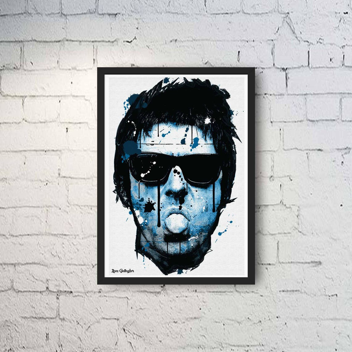 Liam Gallagher Blue Graffiti Print / Digital Art / Oasis Print - Etsy
