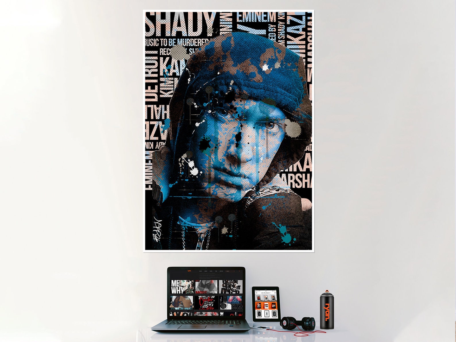 Eminem Graffiti Print / Digital Art / Slim Shady Print / | Etsy