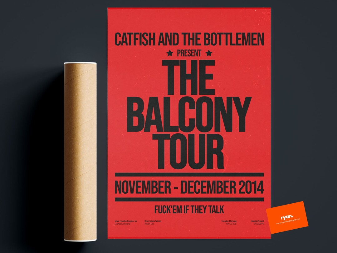 Catfish and the Bottlemen 'the Balcony' Tour Poster: Indie Music Art ...