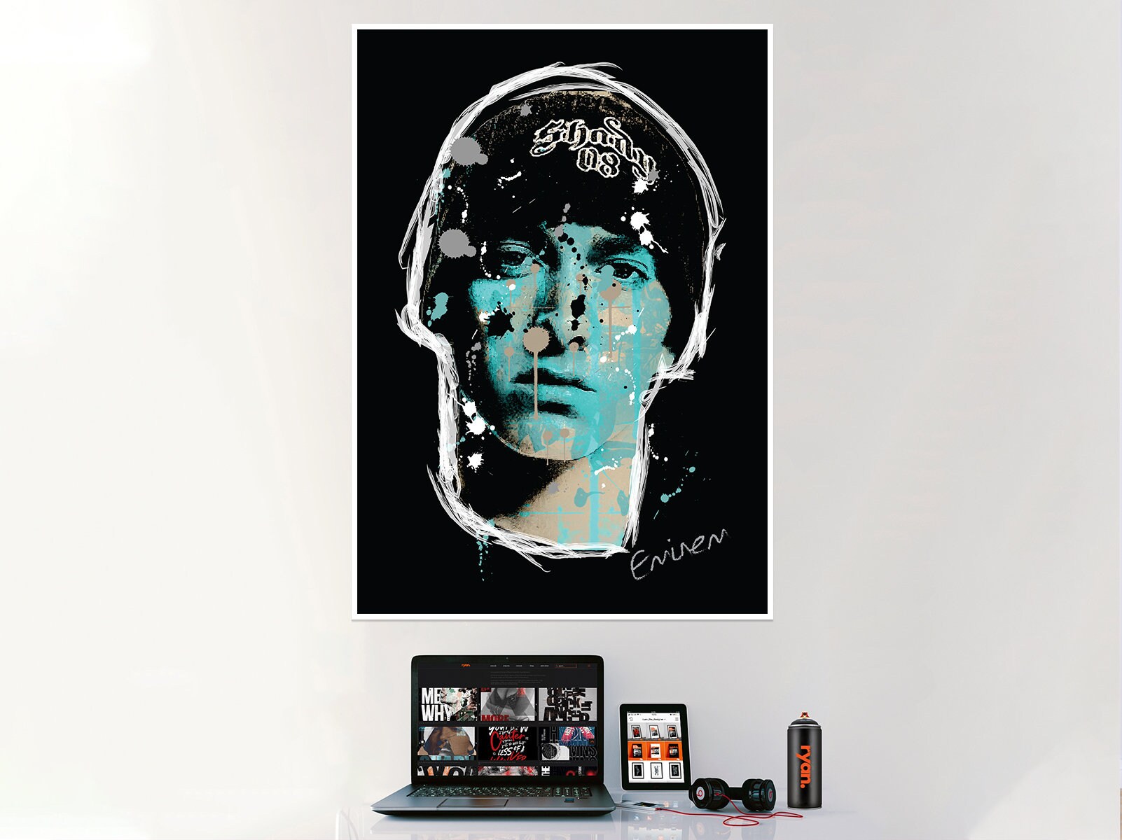 Eminem Graffiti Print / Digital Art / Slim Shady Print / | Etsy